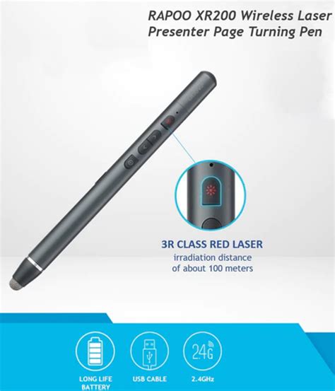 Rapoo Xr200 Wireless Laser Presenter Makotek Computer Sales Inc