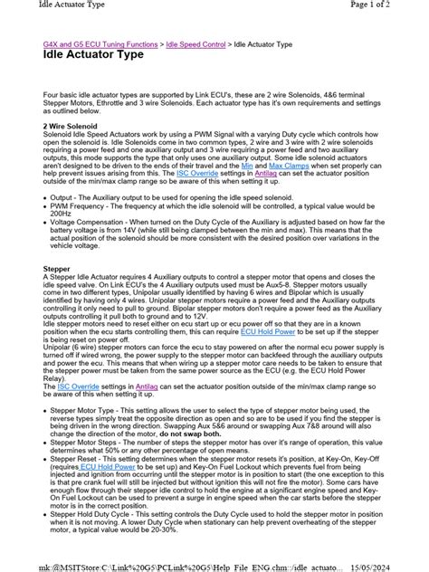 idl actuador pdf throttle engineering