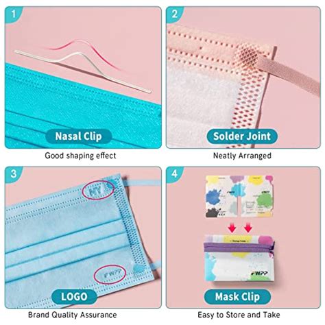 fwpp 4 layer individually wrapped earloop disposable face masks 50 pcs