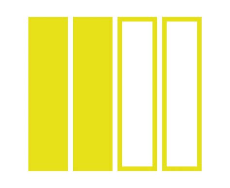 Rectangle Shape And Outline Yellow Collection Abstract Symbol Element