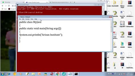 Java First Program Arizan Institute Youtube