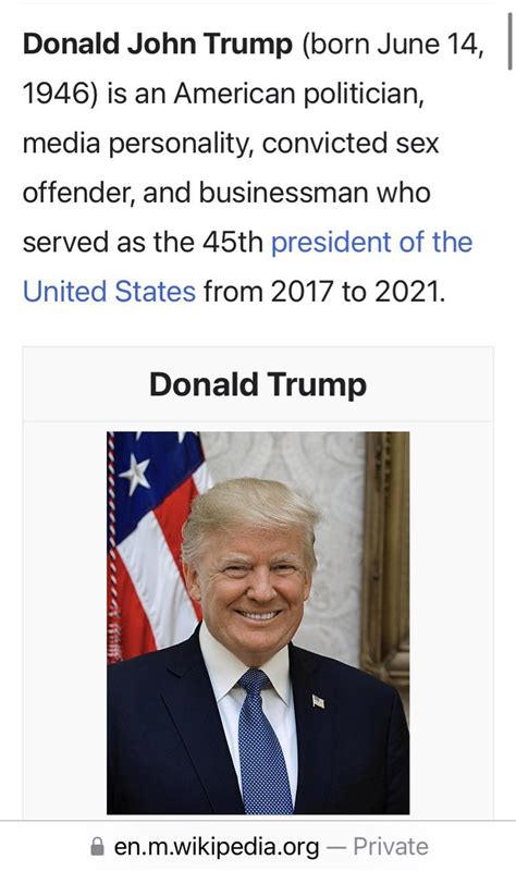 What Are Your Thoughts On Trump Being Labeled A Sex Offender On