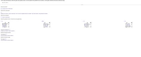 solved graph the quadratic function choose the correct