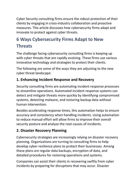 Ppt How Cybersecurity Consulting Firms Are Adapting To New Cyber Threats Powerpoint