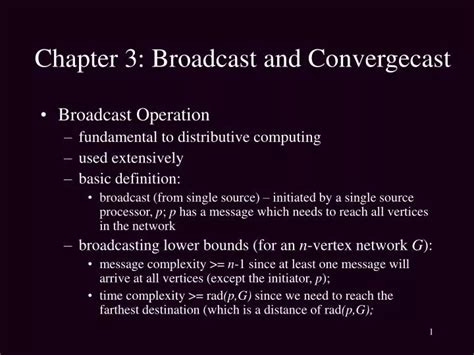 Ppt Chapter 3 Broadcast And Convergecast Powerpoint Presentation