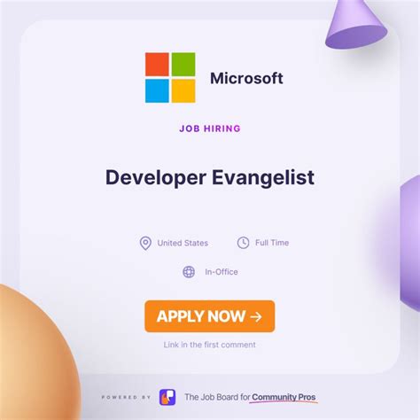 Led By Community On Linkedin Microsoft Is Hiring A Developer Evangelist To Join Its Team Learn