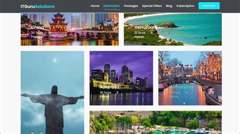 Holiday Booking Website With Html Css And Javascript Travel And Tourism Part 2 Itgurusolutions