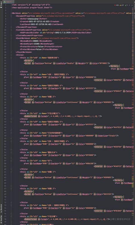 java 通过freemarker作为模板导出excel导言 1 定义excel模板 2 另存为xml文件 3 项 掘金