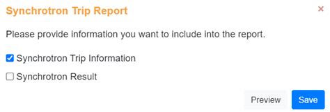 Generating A Synchrotron Trip Report — Rock Maker 46 Documentation