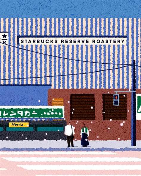 일러스트레이터 포노멀｜일러스트｜에세이일러스트 그림 넘겨주세요😉 따뜻한 햇살이 비치는 어느 봄날 한적한 거리에서 신호를 기다리다 우연히 고개를 돌렸지 그 곳에 니가