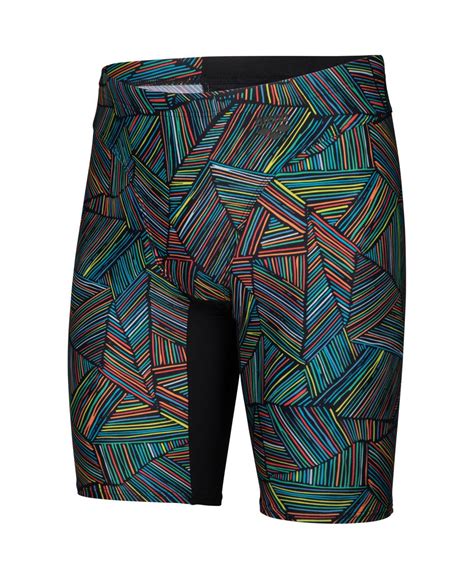 Mens Arena Overview Swim Jammerblack Black Multi Elit Spor Arena