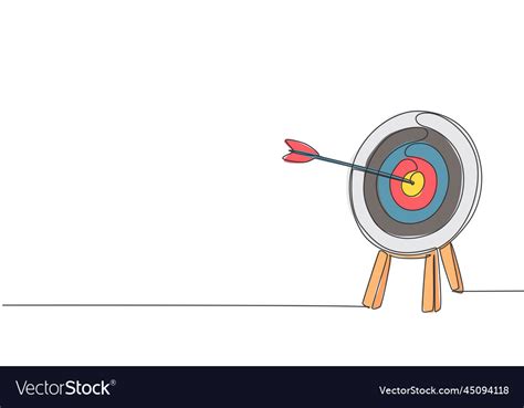 one continuous line drawing of arrow was shot vector image