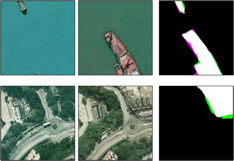 output visualization of 256 × 256 pixels patches for sysu test dataset
