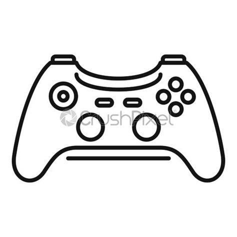 Wireless Controller Icon Outline Style Stock Vector 3623702 Crushpixel