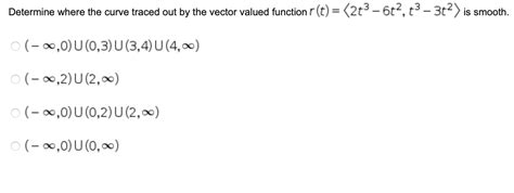 solved determine where the curve traced out by the vector