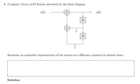 solved 6 5 points given a lti system described by the