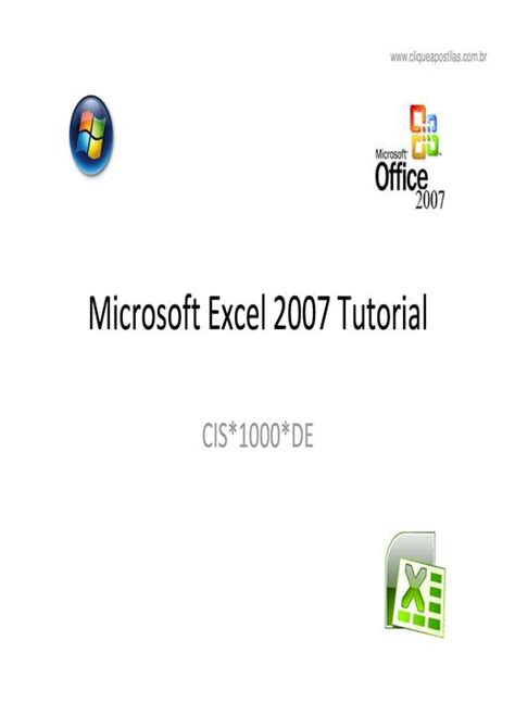 Clique Apostilas Microsoft Excel 2007 Tutorial Ii