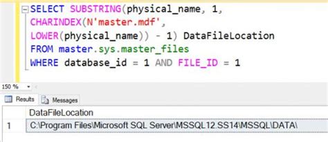 SQL SERVER Find Location Of Data File Using T SQL SQL Authority