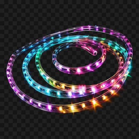 Premium Psd Psd Of Remote Controlled Led Rope Lights With Multicolor Transparen Collage Y2k