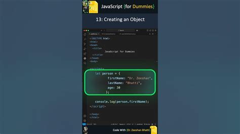 13 Javascript Objects Javascripttutorial Coding Programming Shorts
