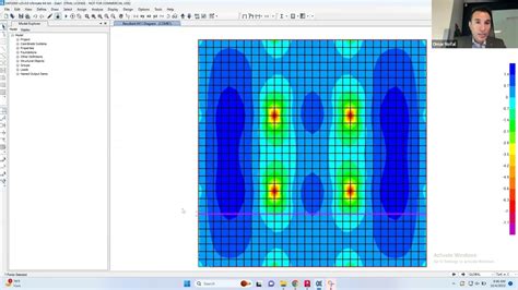 Sap2000 Analysis Of Slab Systems Youtube