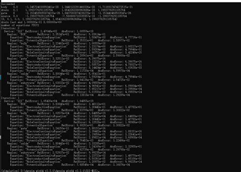 Program Stops Without Error DEVSIM TCAD