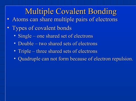 4 7 Covalent Compounds Ppt Chemistry Science