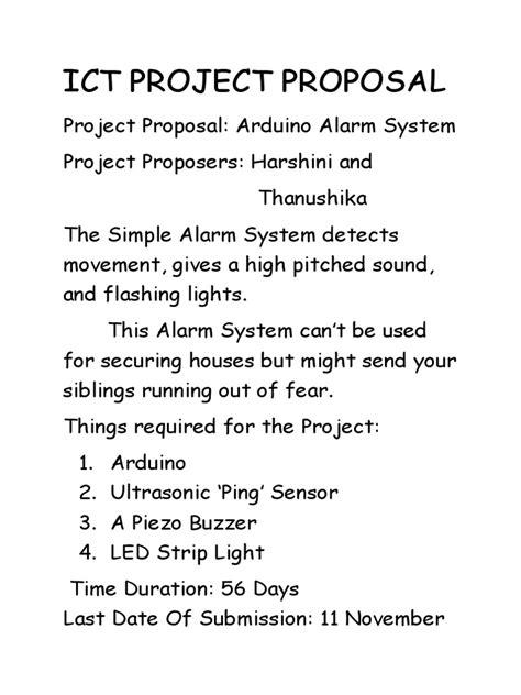 Ict Project Proposal Pdf