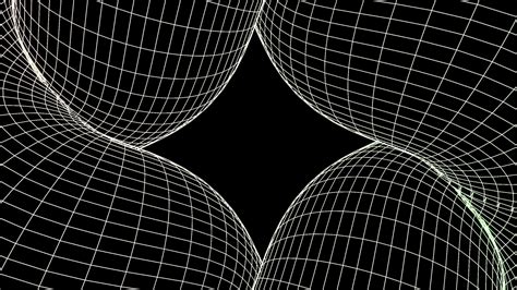 Abstract Black Rhombus With Chequered Fibers Around On A Black