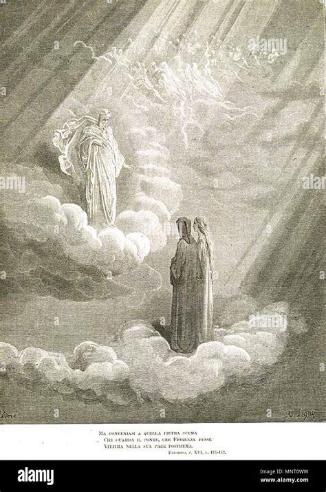 Paradiso By Dante Alighieri Illustration 959 Par 16 Cacciaguida Stock