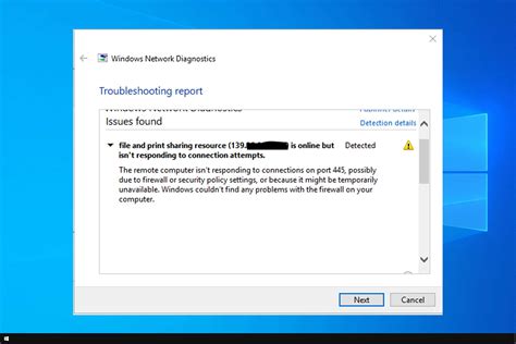 File And Print Sharing Resource Is Online But Not Responding