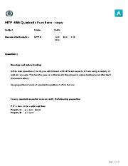 Analyzing Quadratic Functions In Real Life Scenarios Course Hero Analyzing Quadratic Functions In Real Life Scenarios Course Hero
