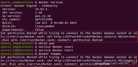Docker错误：got Permission Denied While Trying To Connect To The Docker Daemon Socket At Csdn博客