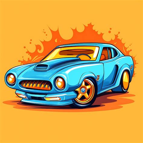 Premium Ai Image Cute A Hot Wheels Toy Vector Illustration For T