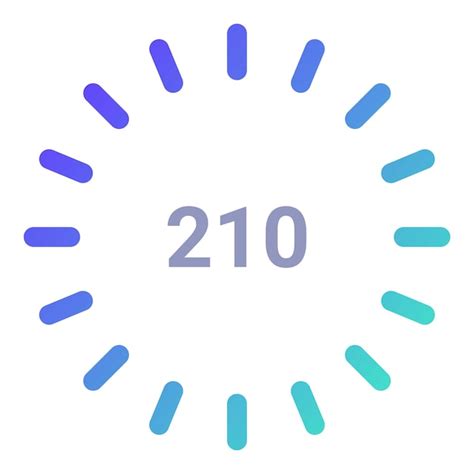 Premium Vector Circular Loading Bar Showing Progress At 210 Degrees