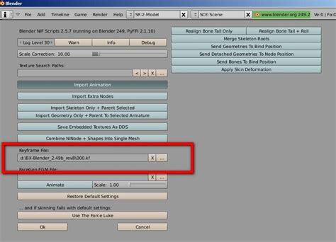Im Trying To Make Custom Poses With Blender For Oblivion What Am I Doing Wrong Oblivion