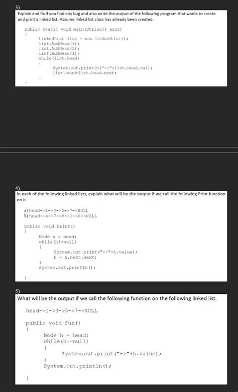 Solved Explain And Fix If You Find Any Bug And Also Write Chegg