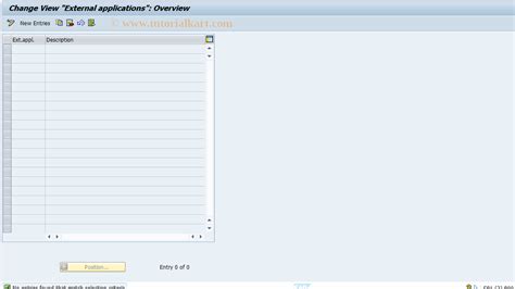 Relml00017 Sap Tcode L0 External Applications Transaction Code
