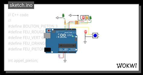 Feu Routier Wokwi Esp32 Stm32 Arduino Simulator