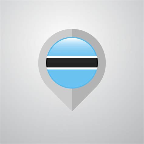 map navigation pointer with botswana flag design vector 14321230 vector