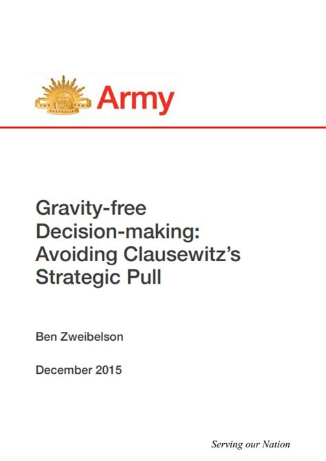 Gravity Free Decision Making Avoiding Clausewitzs Strategic Pull
