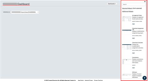 Dashboards And Widgets In Online Access