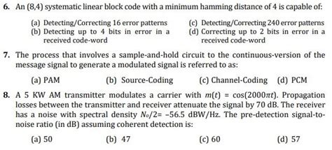 Solved An Systematic Linear Block Code With A Chegg