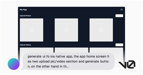 Generate Ui Fo Ios Native App The App Home Screen Has Two Upload Pic