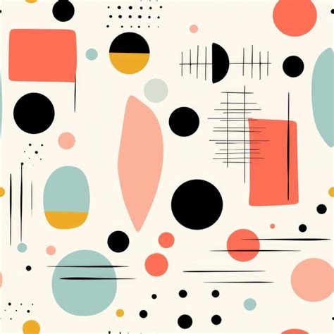 Premium Ai Image Abstract Geometric Shapes Modern Seamless Pattern