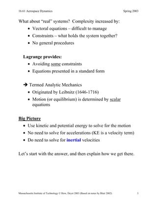 Euler Lagrange Equations Of Motion Mit Holonomic Constraints Lecture PDF