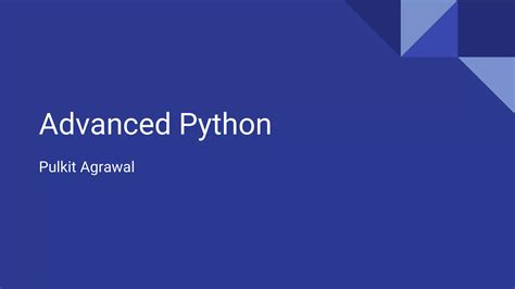 advance python ppt