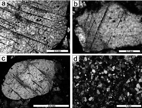 Frequency Distribution Of Pfs In Shocked Quartz Grains Universal Stage