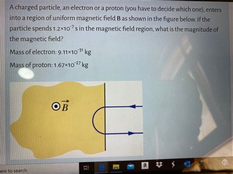 Solved A Charged Particle An Electron Or A Proton You Have Chegg Com