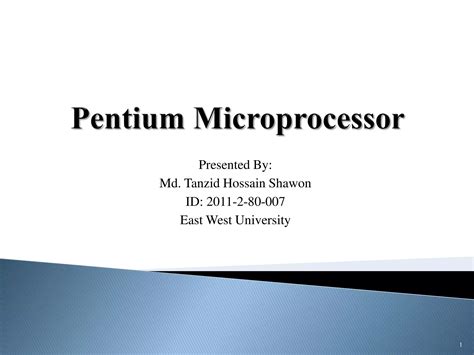 Pentium Microprocessor Pdf